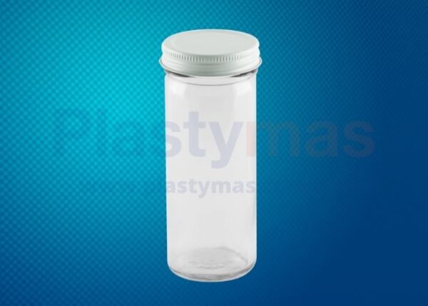 Frasco cilíndrico, especiero 150ml vidrio – Plastymas Puebla